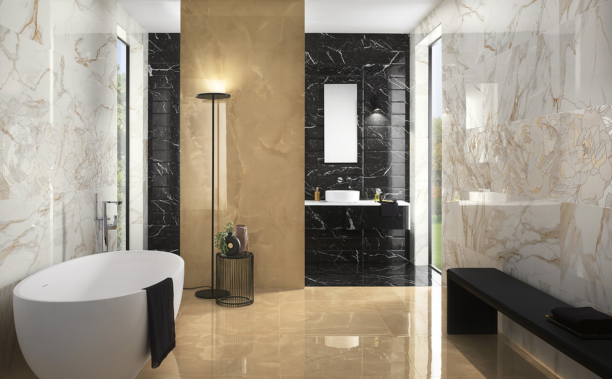 ROMA GOLD: marble-effect ceramic tiles | FAP